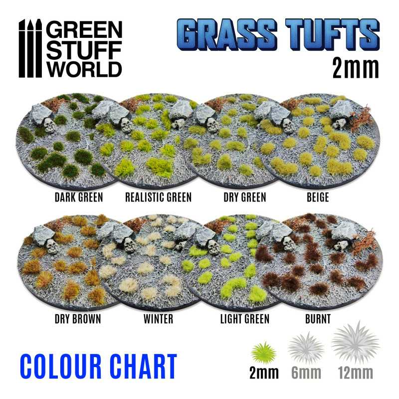 Grass Tufts Dry Brown från Green Stuff World – grästuvor i storlek 2mm ...